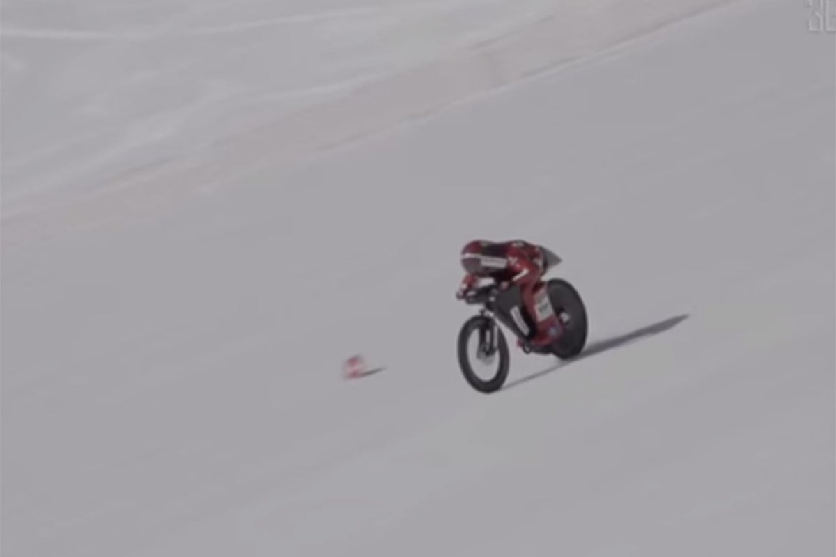 French cyclist breaks world mountain bike speed record by travelling ...