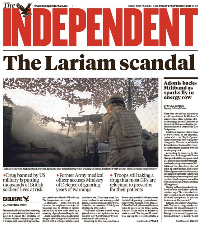 Lariam timeline: From approval to psychosis warnings | The Independent ...