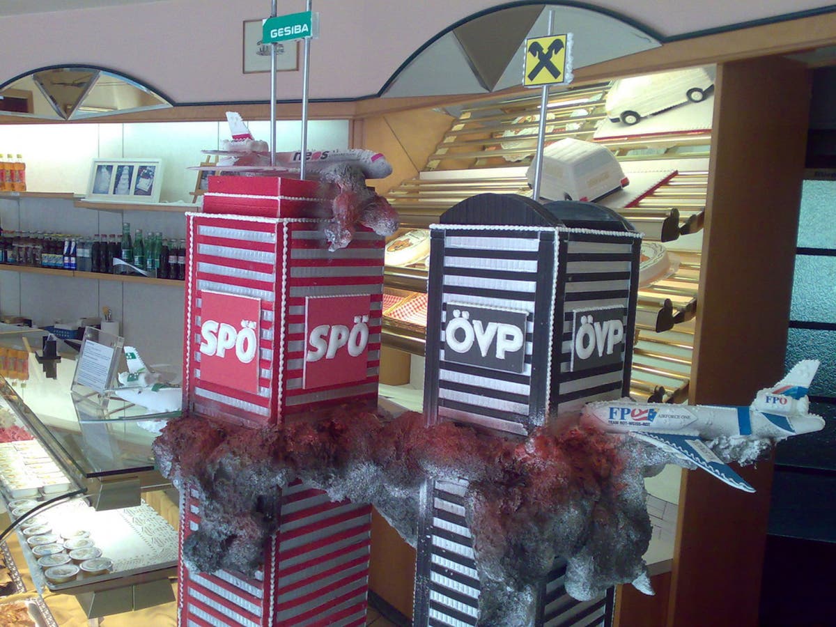 Twin Towers cake depicting 9/11 attack causes controversy in Austria ...