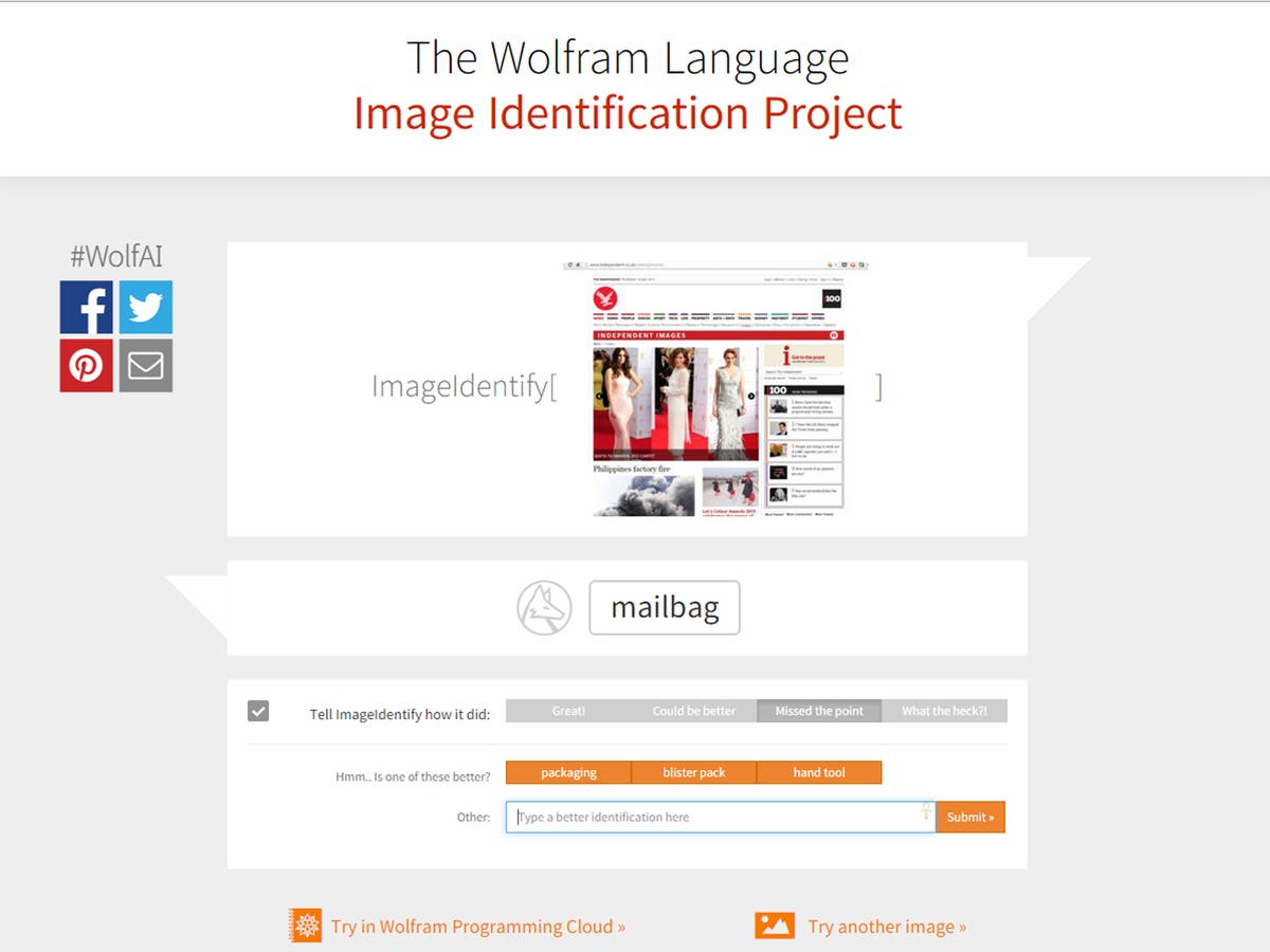 Wolfram launches website that will recognise anything it is shown a ...