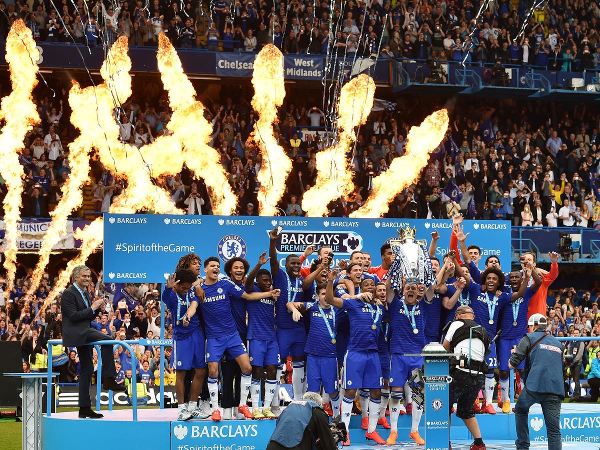 Chelsea finally lift the Premier League trophy three weeks after ...