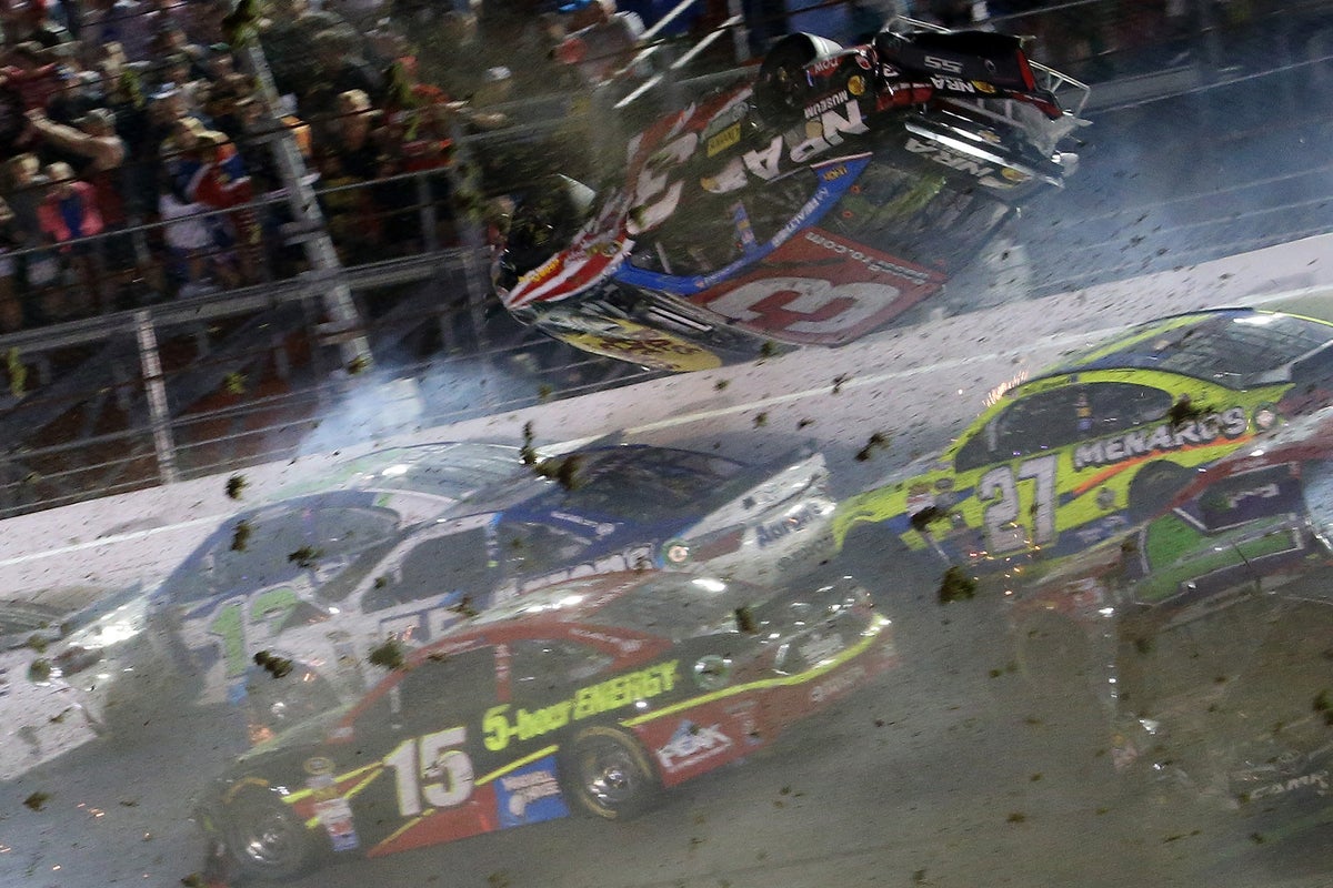 Nascar crash sees 12 cars involved and one upside down - drivers escape ...