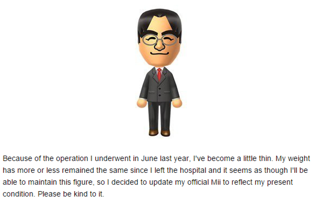 Satoru Iwata dead: Nintendo president changed his Mii to reflect his ...