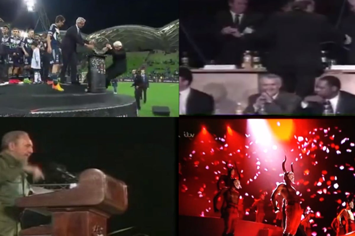 Watch the top five moments of famous people falling off stage - video ...