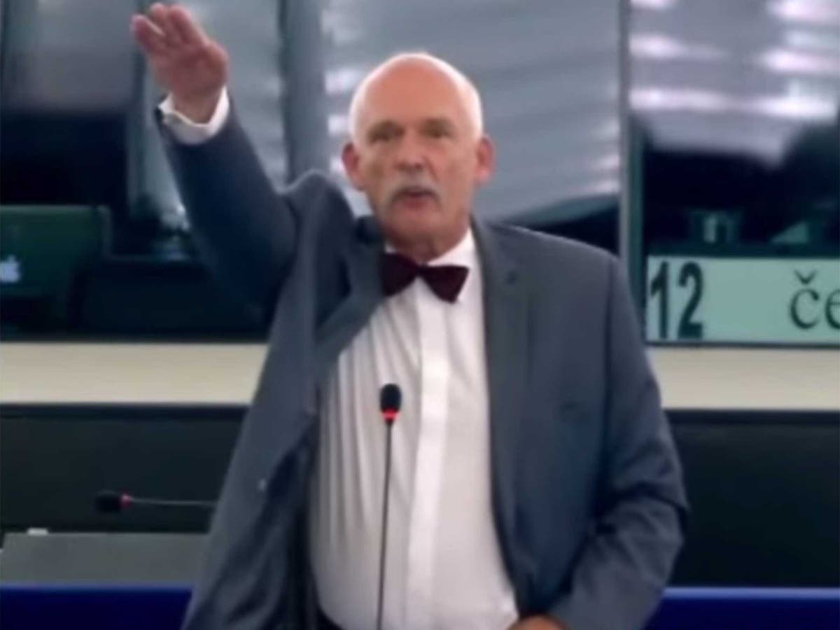 Polish MEP investigated by authorities after raising the Nazi salute in ...
