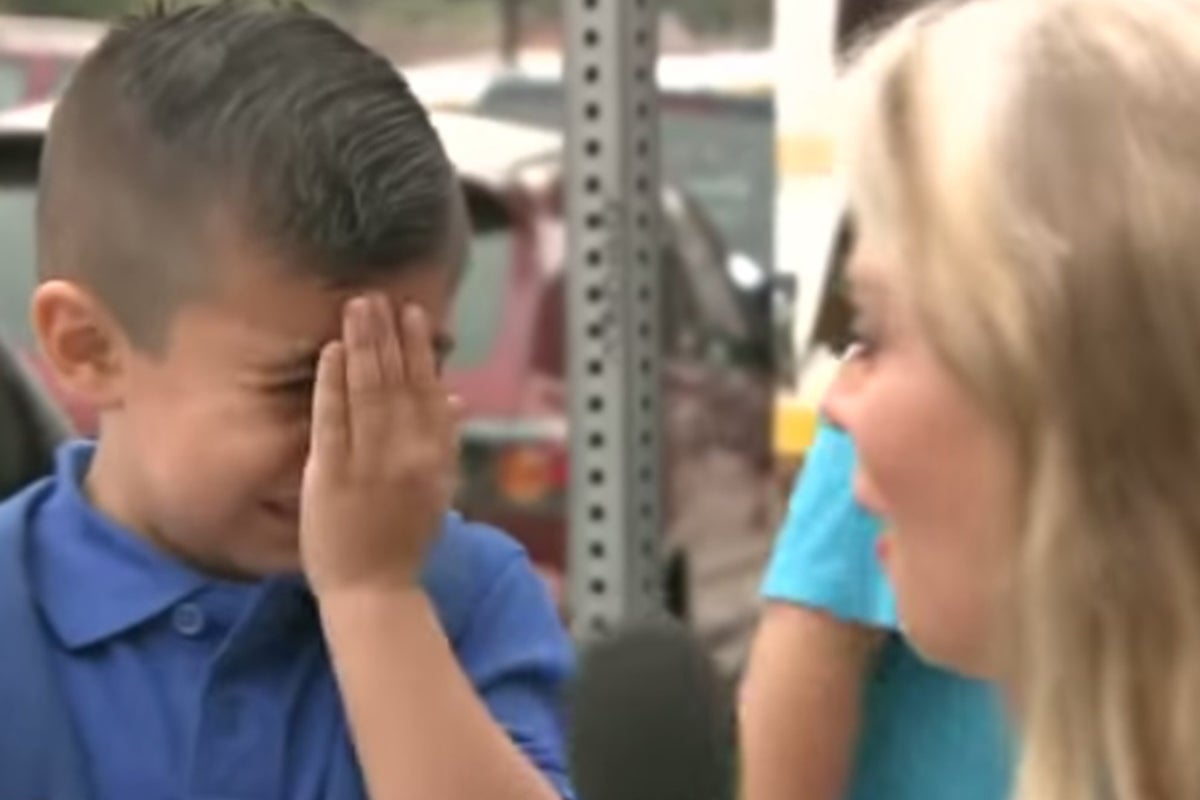 TV reporter makes 4 year-old schoolboy cry when she asks him 'will you ...