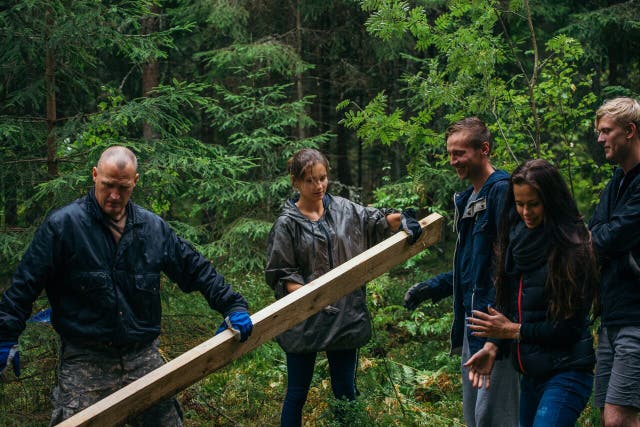 Some students built a giant wooden megaphone so they can listen to the ...