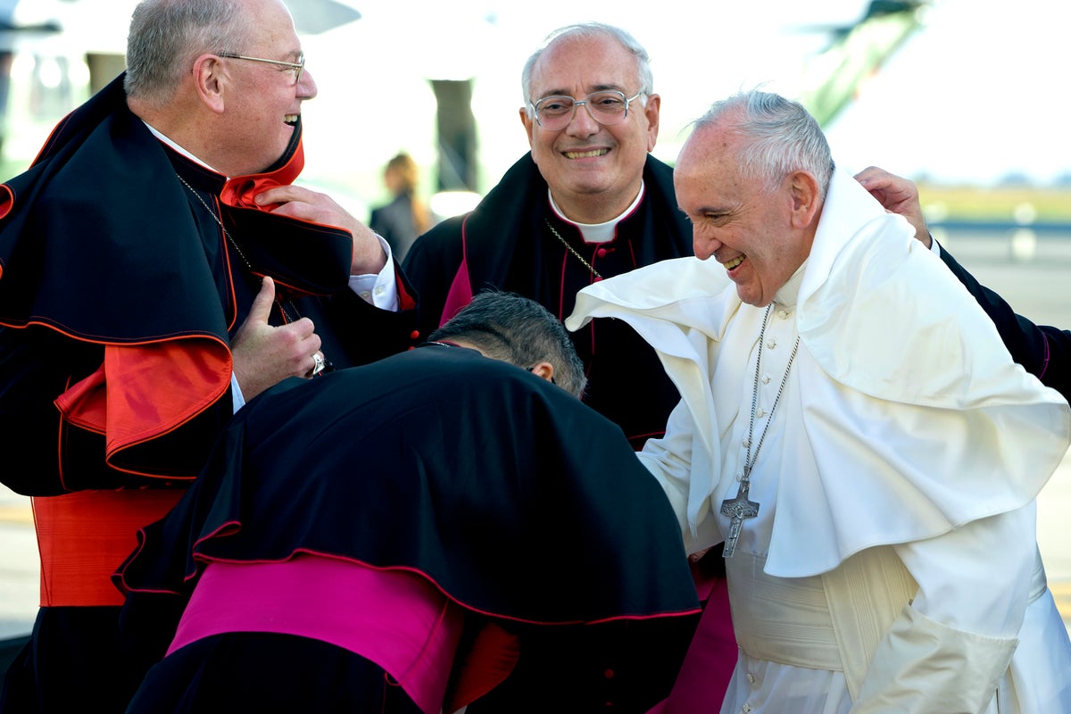 Pope Francis stunts in New York City | The Independent | The Independent