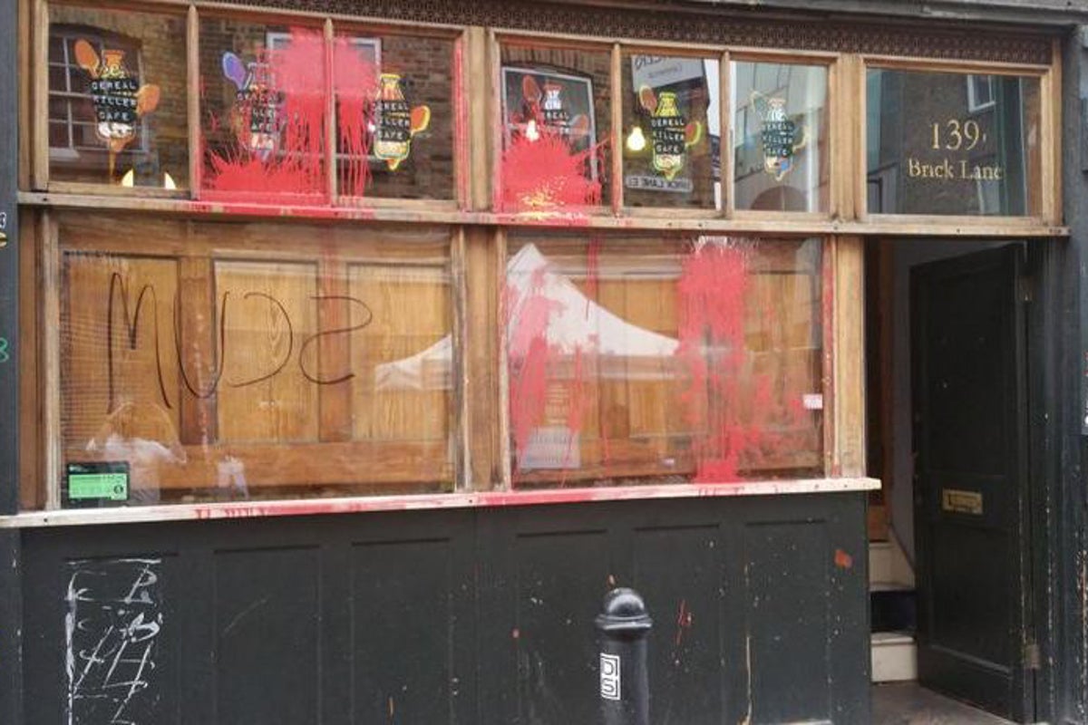 Cereal Killer Cafe attacked with paint by anti-gentrification ...
