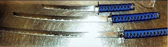 Jawbone tomahawk and Samurai sword among the worst objects confiscated ...
