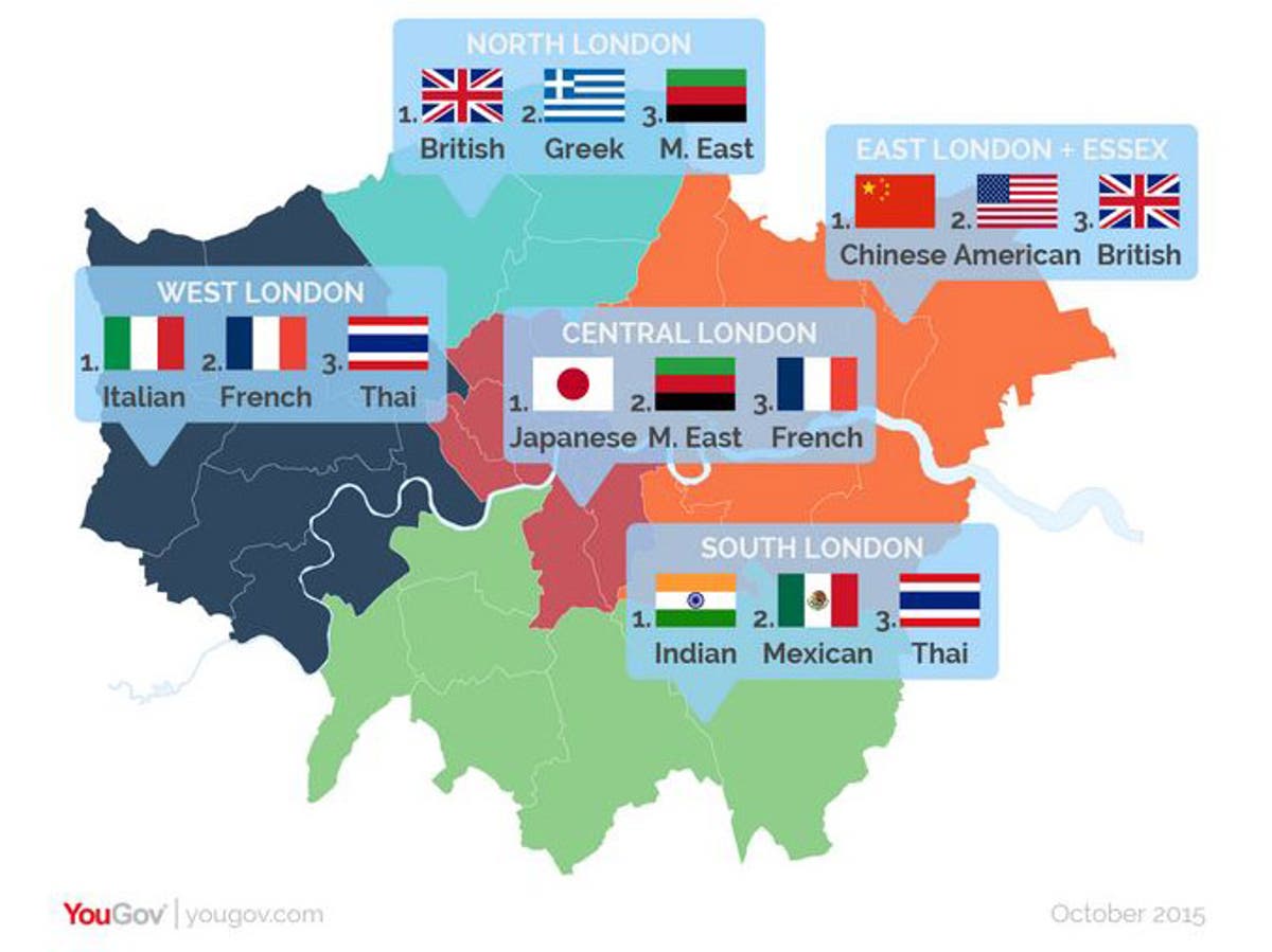 London food map: Which cuisines are popular in which parts of the ...