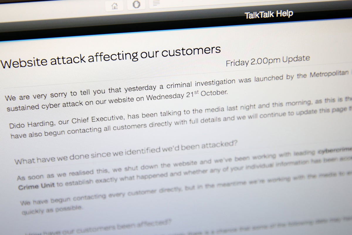 Talktalk hack: Fourth person arrested over cyber attack | The ...