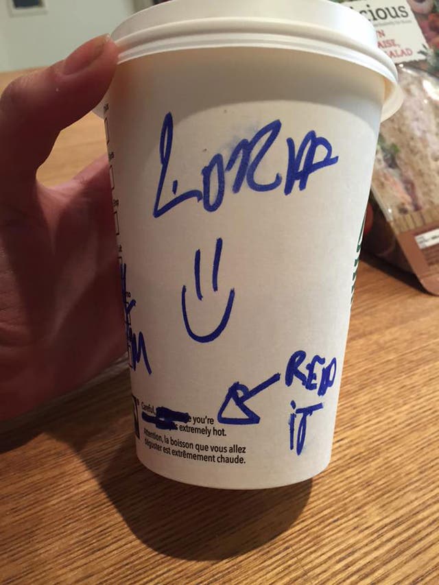 Starbucks Barista Writes Creepy Message On Coffee Cup The
