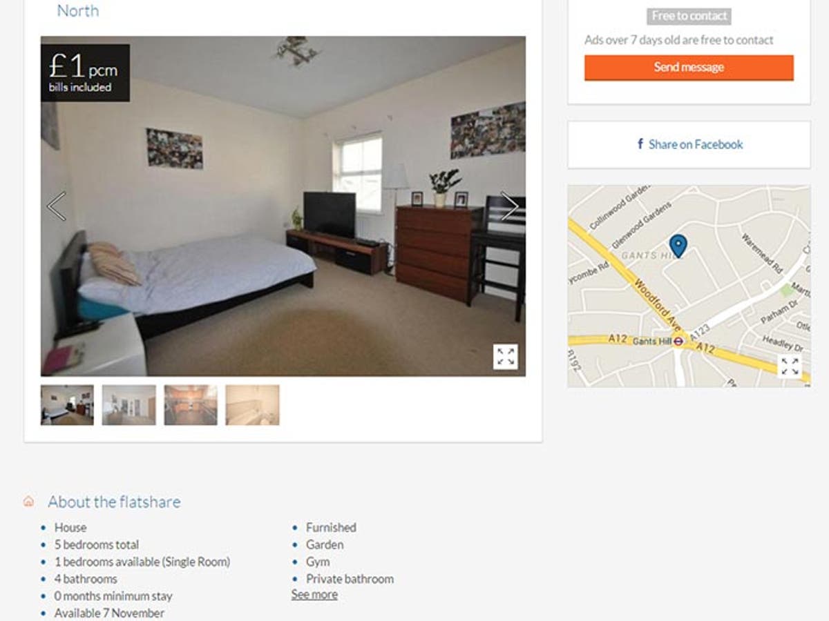 EasyRoommate user banned after advertising spare bed in his room for £1 ...