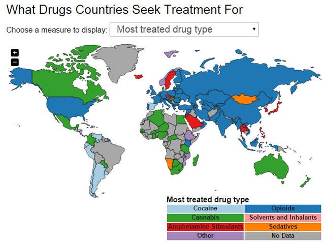Drug addiction: Maps show where cocaine, cannabis, heroin and ...