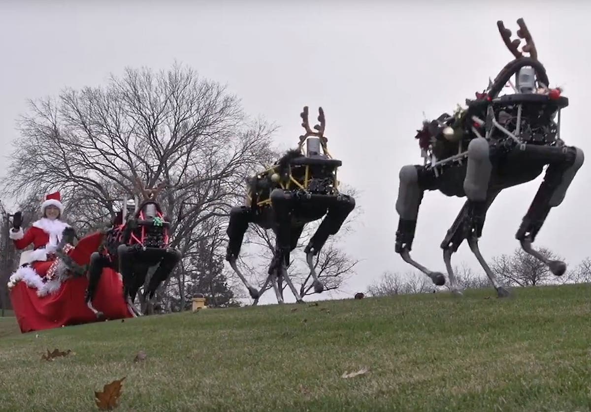 Boston Dynamics celebrates Christmas by getting robot reindeer to pull ...
