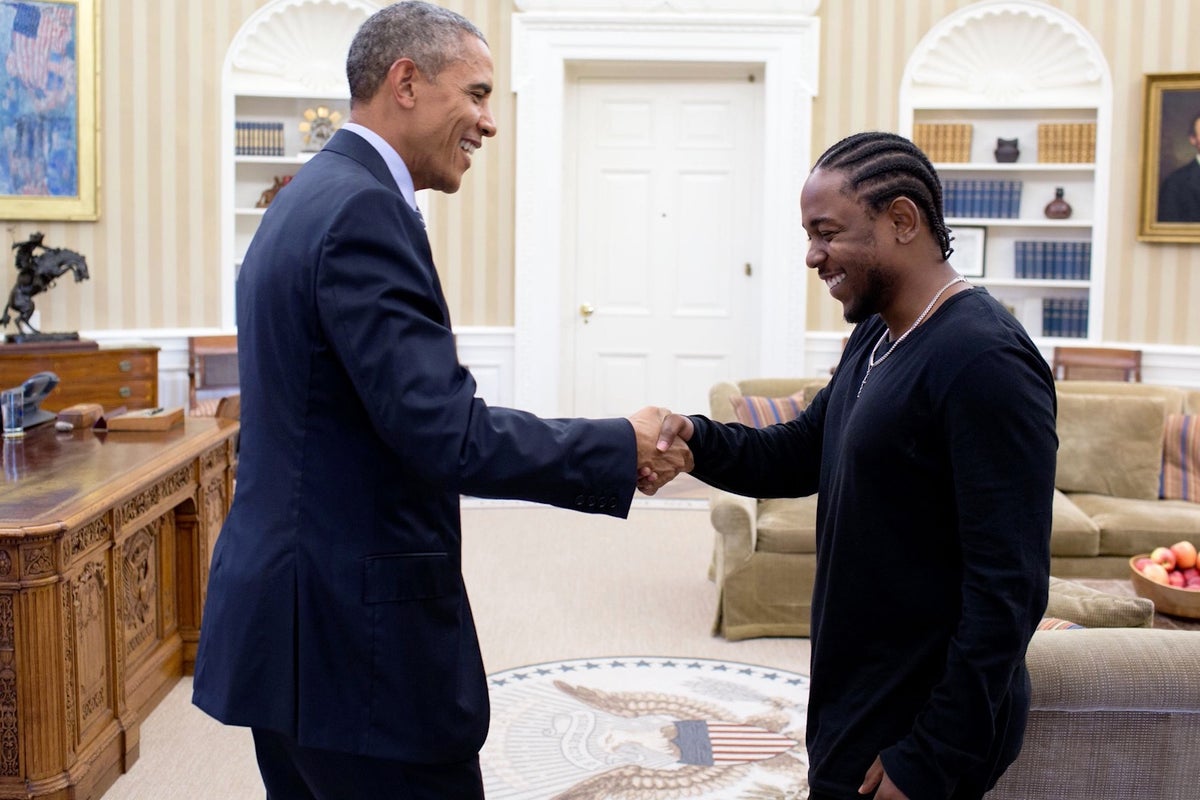 When Barack Obama met Kendrick Lamar | The Independent | The Independent