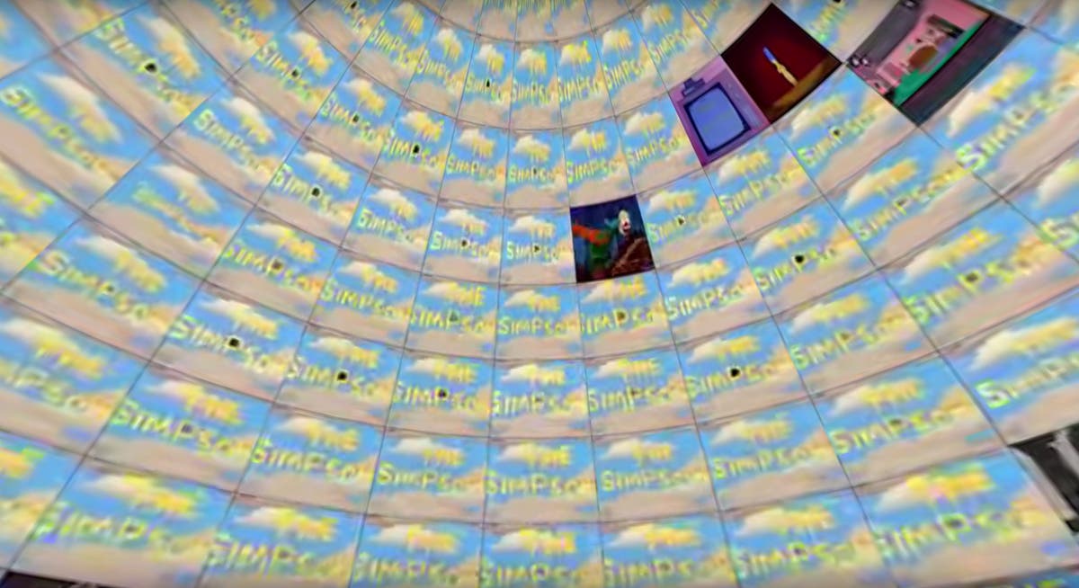 The Simpsons: 500 episodes played simultaneously in a 360 degree sphere ...