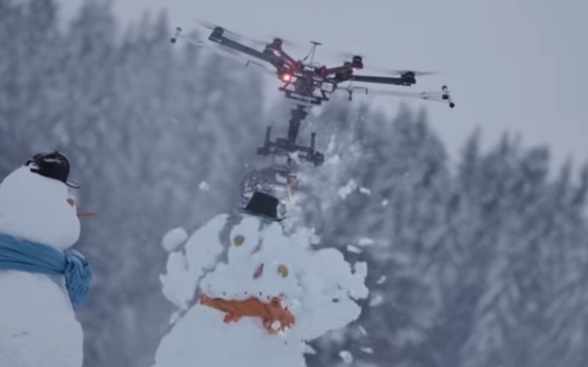 Chainsaw attached to drone and flown around in terrifying video footage ...