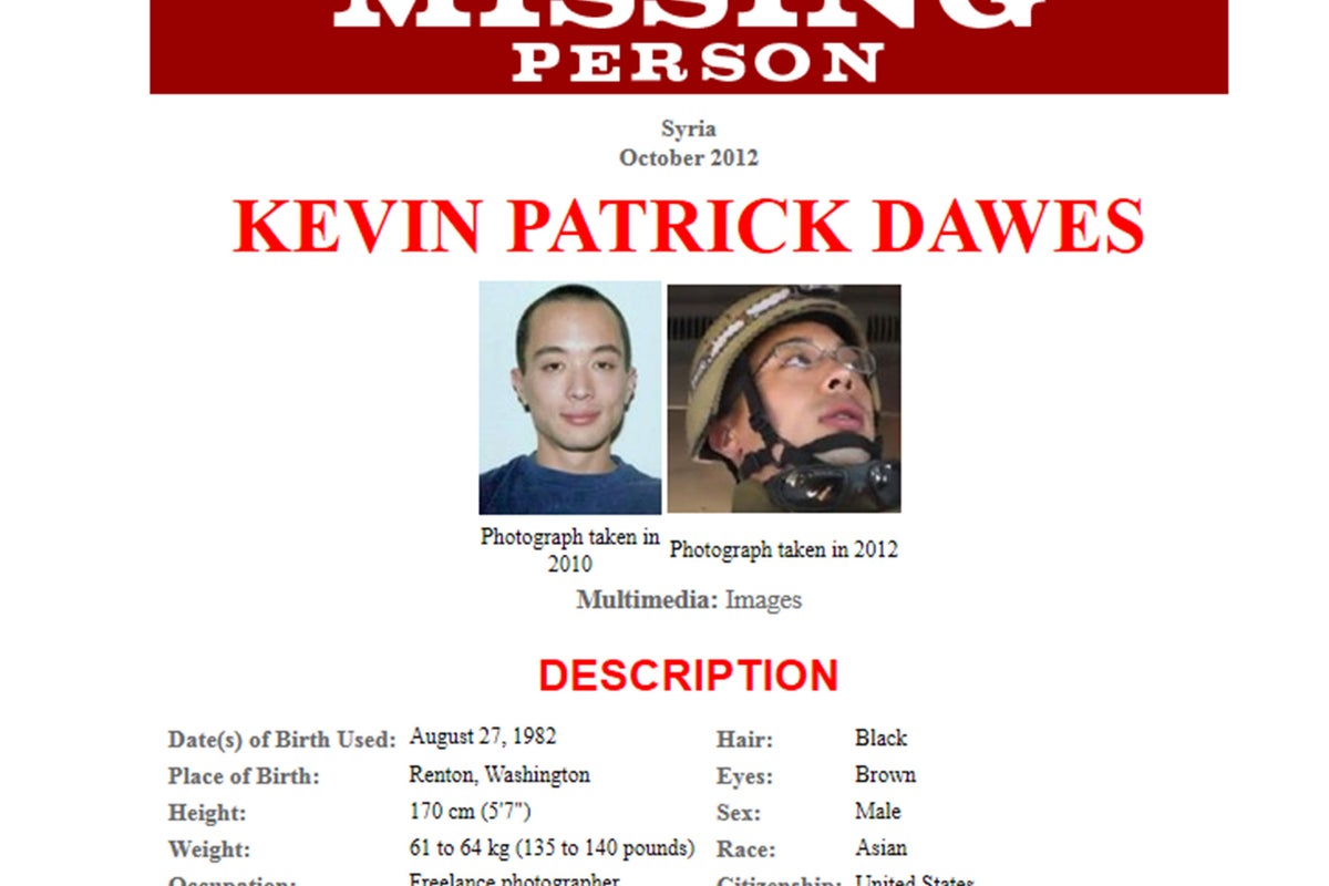 Kevin Patrick Dawes: Missing American photographer released by Syrian ...