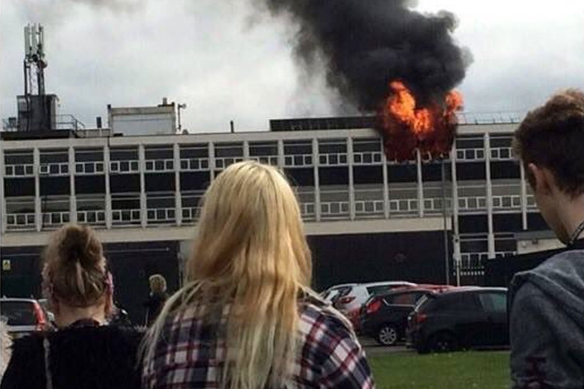 Pendleton College fire: Salford school evacuated after major blaze ...