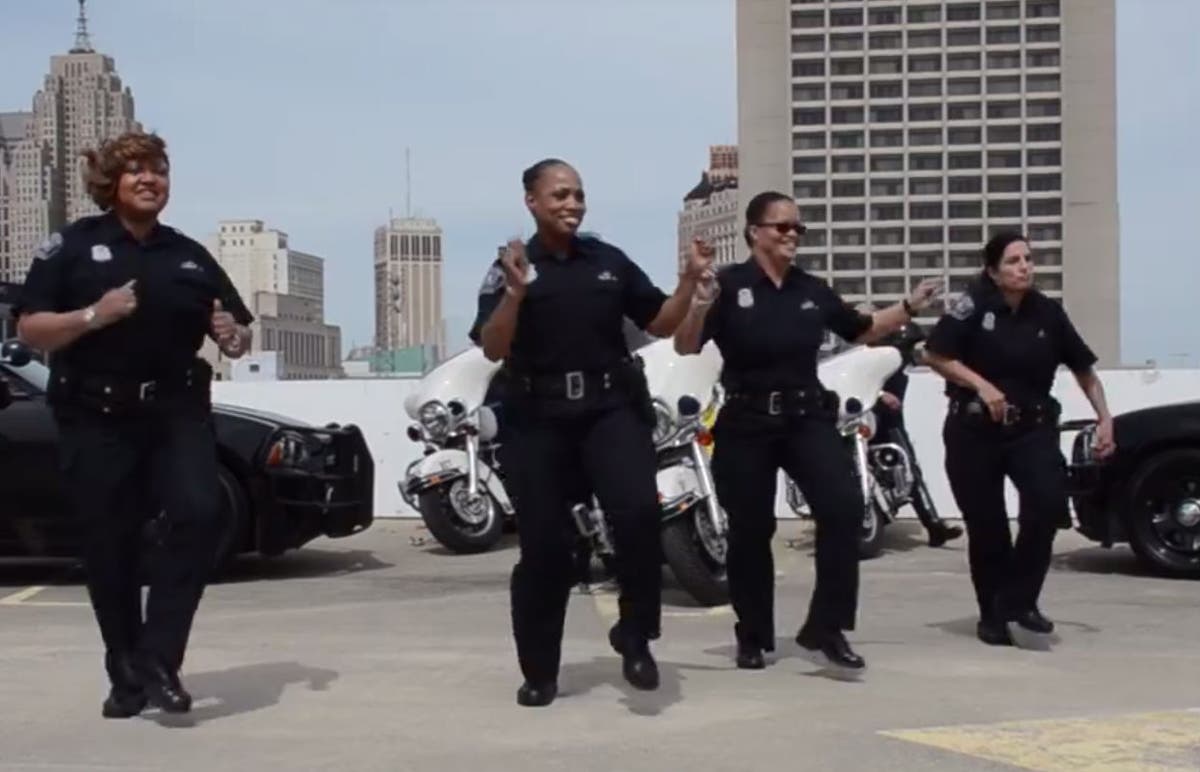 Detroit Police leads the 'Running Man' dancing challenge as craze ...