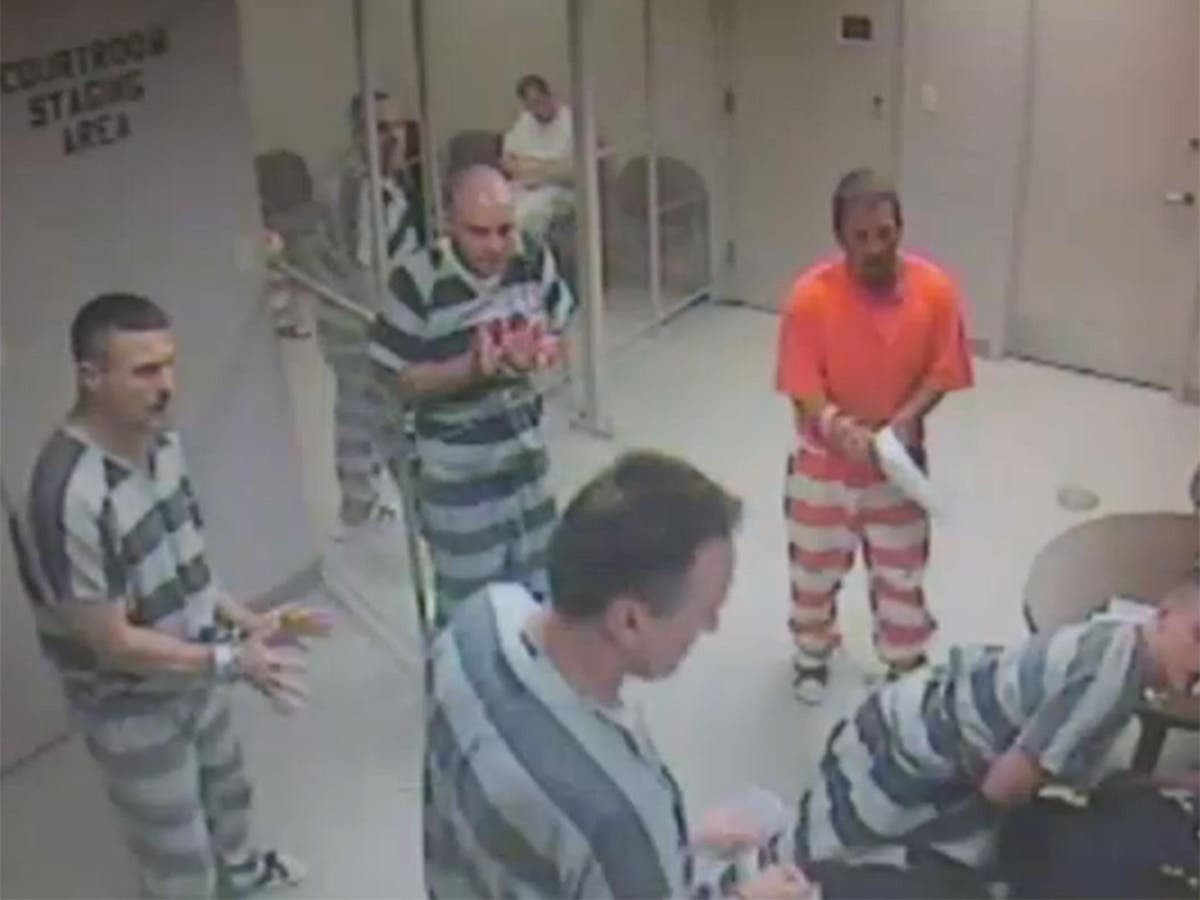 Footage captures moment prisoners break out of cell to save guard ...
