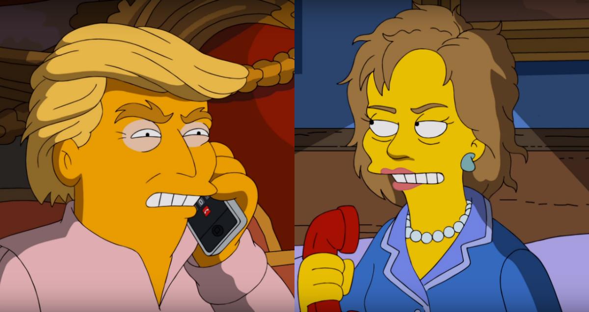 The Simpsons: Watch Homer and Marge cast their vote for Hillary Clinton ...