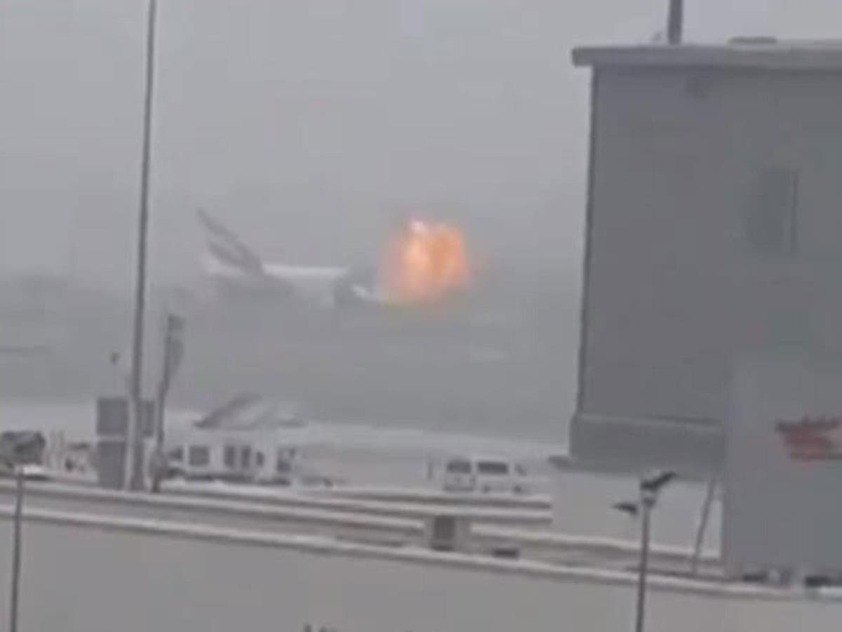 Dubai airport fire: Firefighter dies tackling Emirates plane runway ...