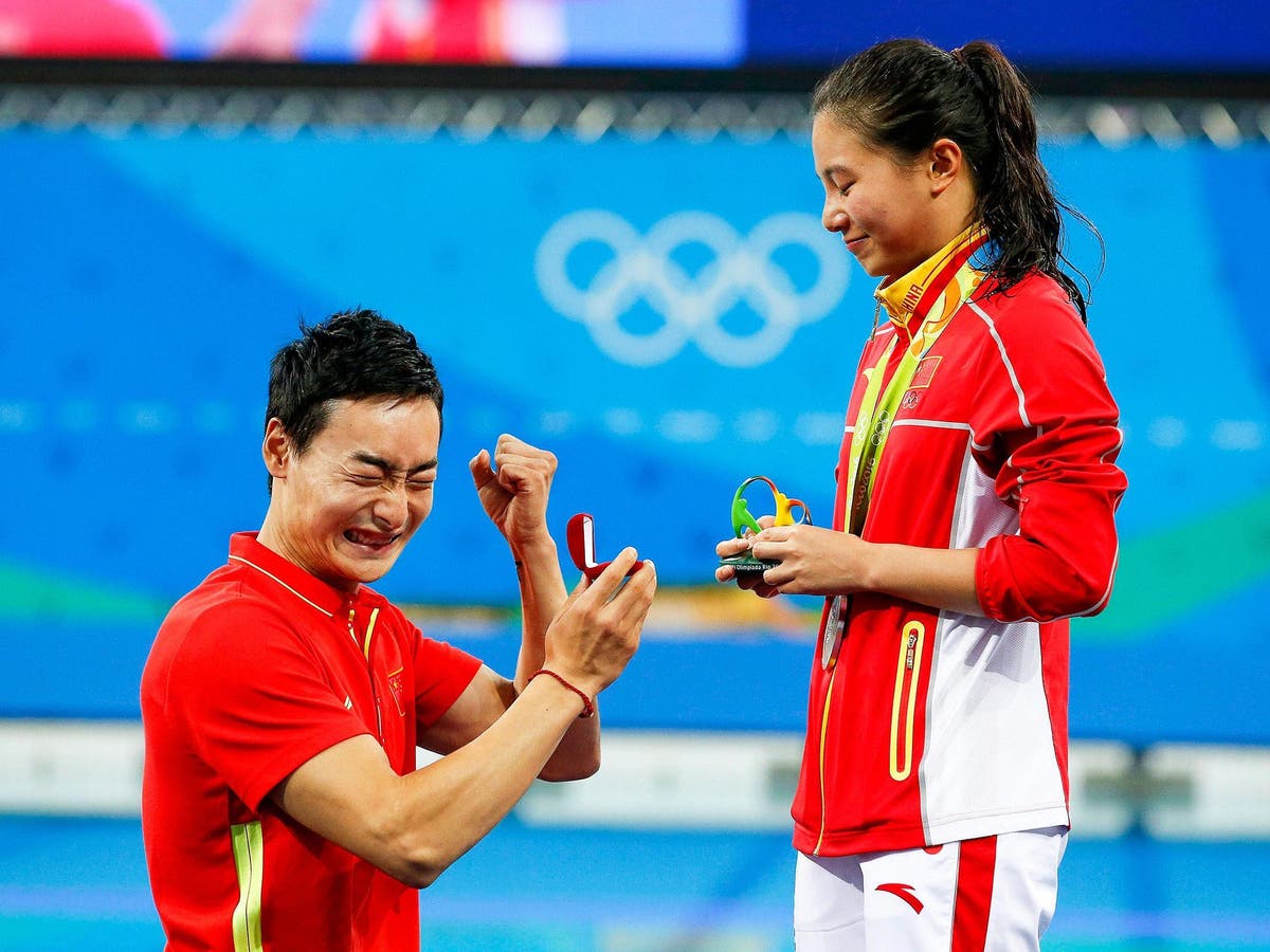 Rio 2016: Chinese diver He Zi wins silver and is proposed to by ...