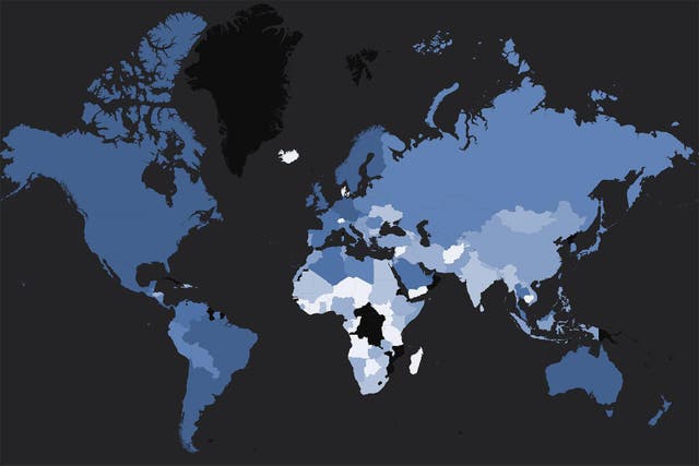 A map of the world's happiest countries | indy100 | indy100