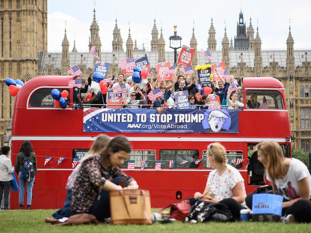 'Stop Donald Trump bus' tours London's streets | The Independent | The ...