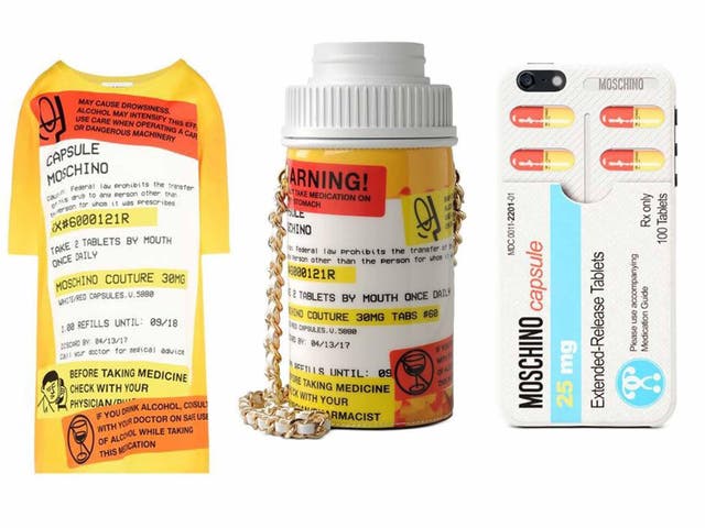 Moschino drug-themed collection pulled from shelves | The Independent ...