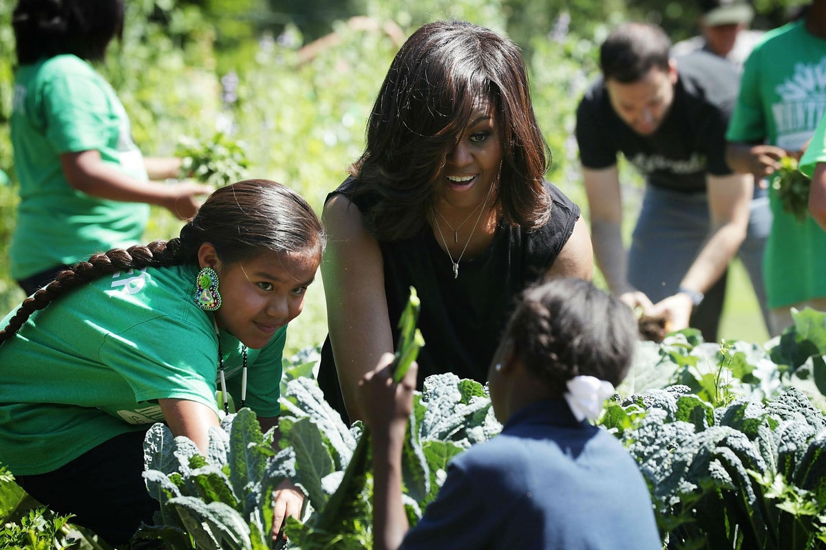 Michelle Obama preserves White House kitchen garden in stone and says ...