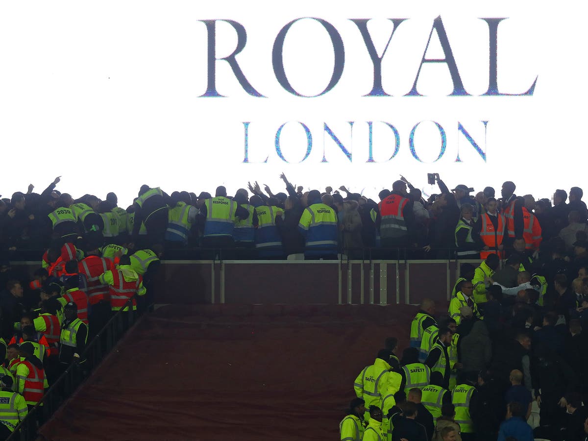 West Ham vs Chelsea: Seven arrested after crowd trouble mars EFL Cup ...