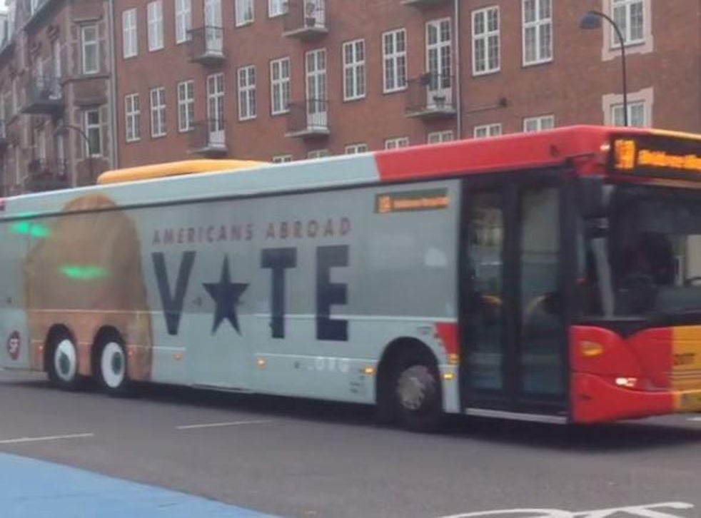 This eye-catching bus ad in Denmark is reminding Americans abroad to ...