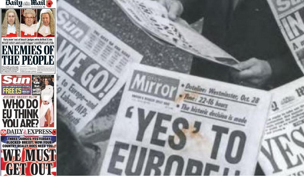 The tabloids were saying something very different about Europe in 1971 ...