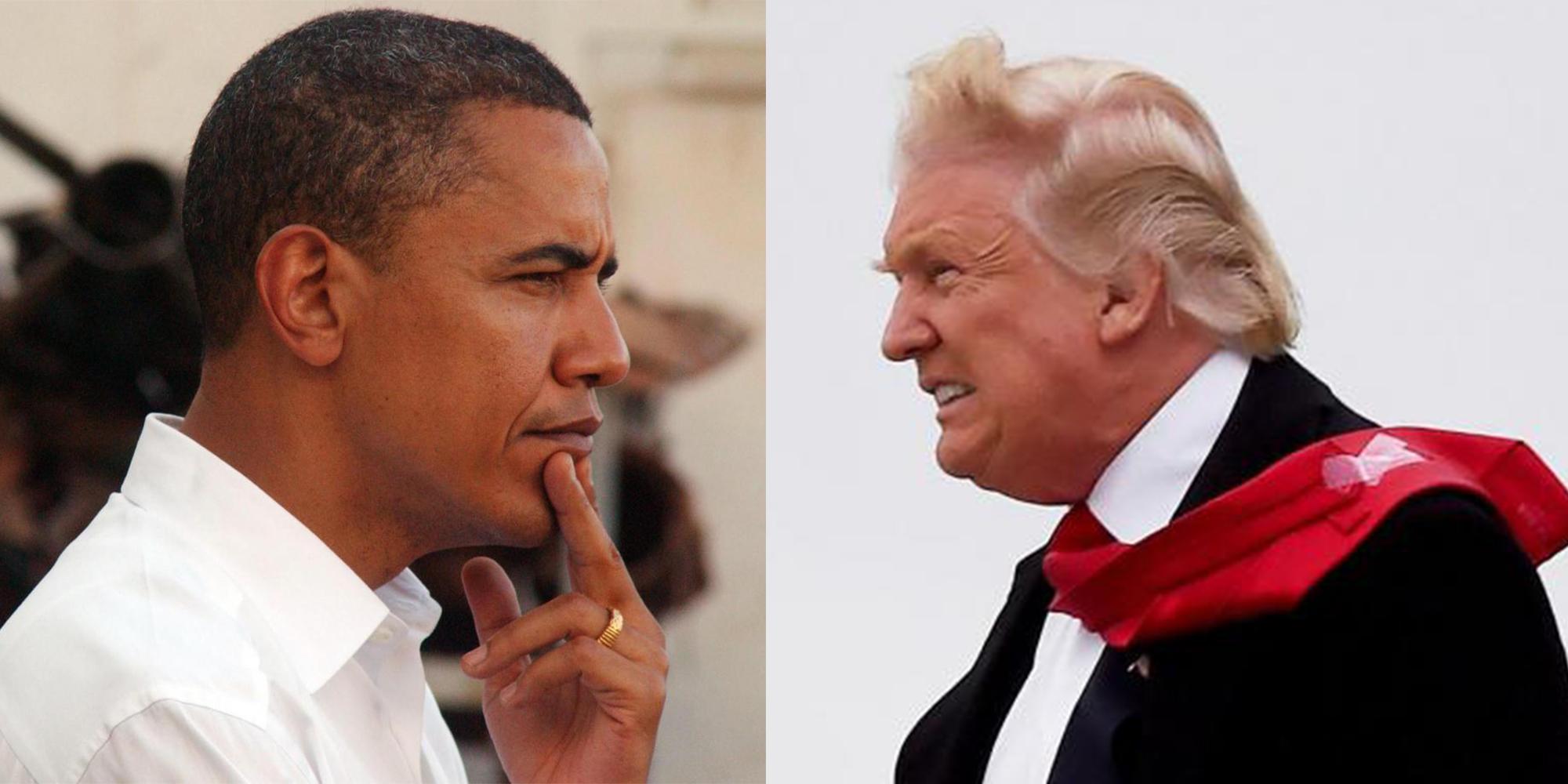 The difference between Donald Trump and Barack Obama - in 16 pictures ...