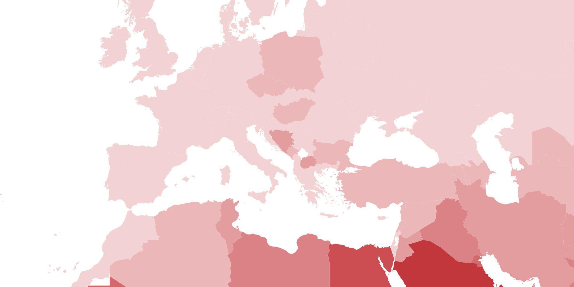 A map of the countries with the cleanest air | indy100 | indy100