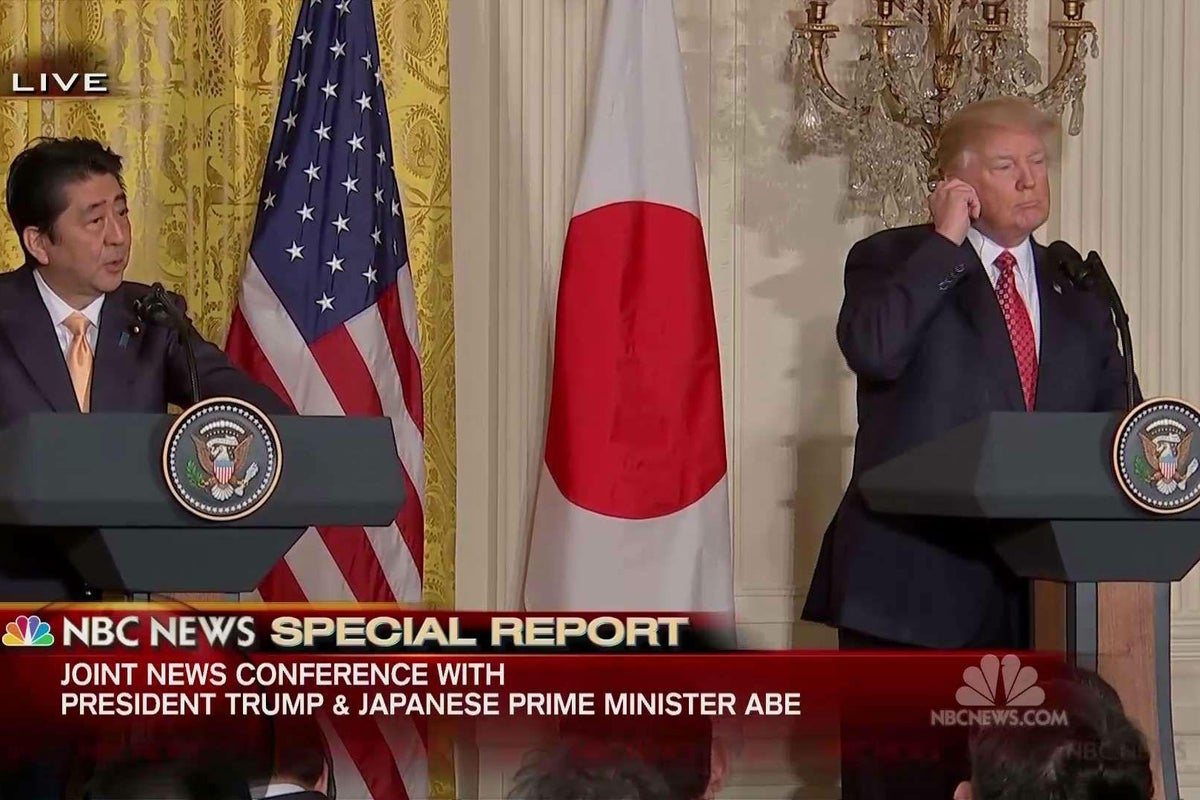 Donald Trump lost in translation after 'failing to use earpiece' for ...