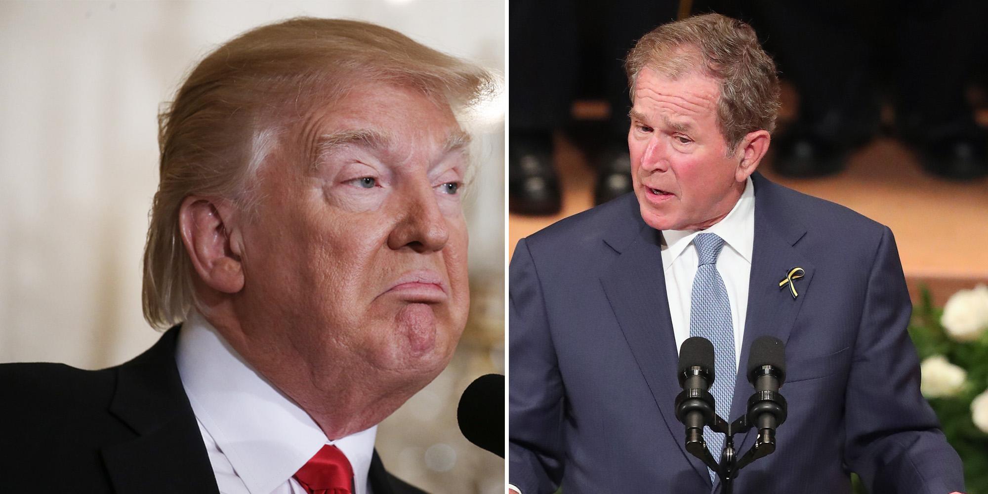 George W. Bush just spoke out against Donald Trump’s war on the media ...