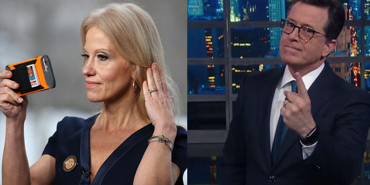 Stephen Colbert perfectly mocked Kellyanne Conway | indy100 | indy100