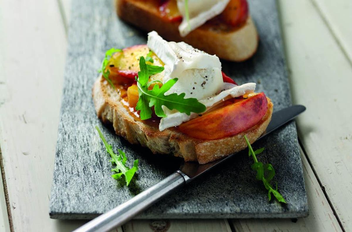 How to make peachy goat’s cheese bruschetta | The Independent | The ...