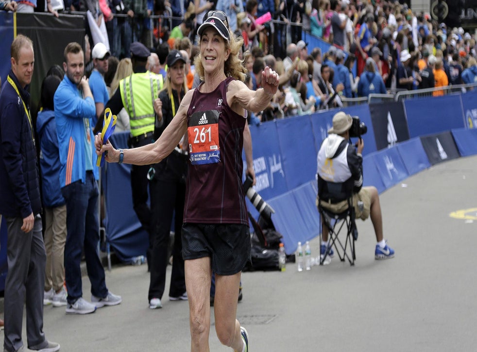 The first woman to officially run the Boston marathon has done it again ...