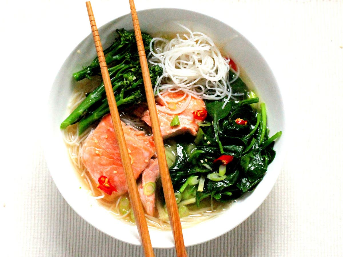 How to make spinach, salmon and miso broth | The Independent | The ...