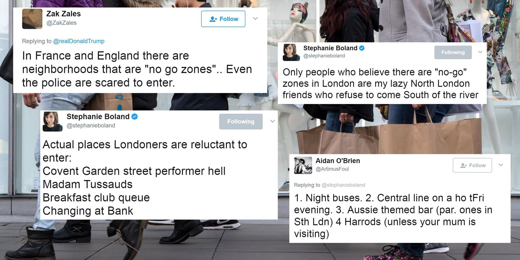 A Trump supporter tried to claim there were 'no-go zones' in the UK ...