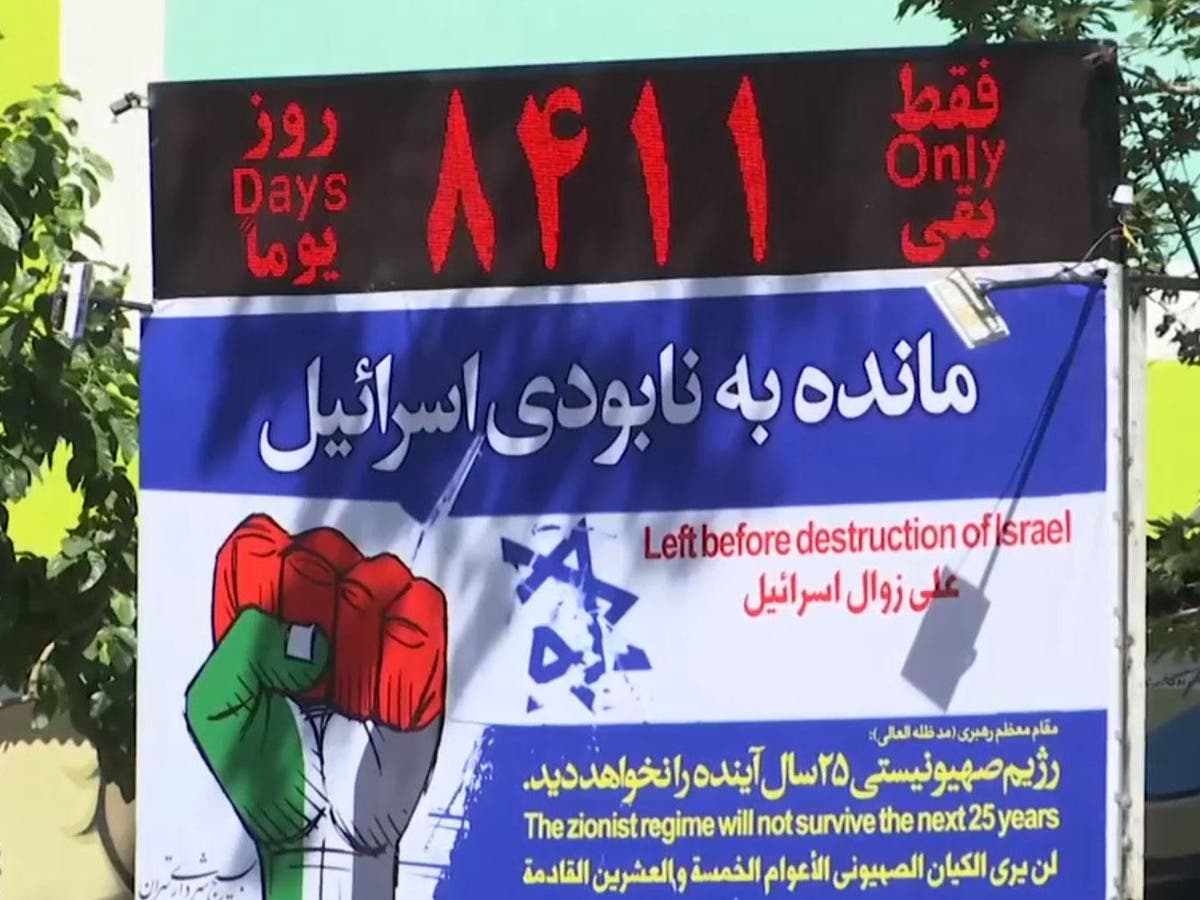 Iranian protesters unveil countdown showing 8,411 days 'to the ...