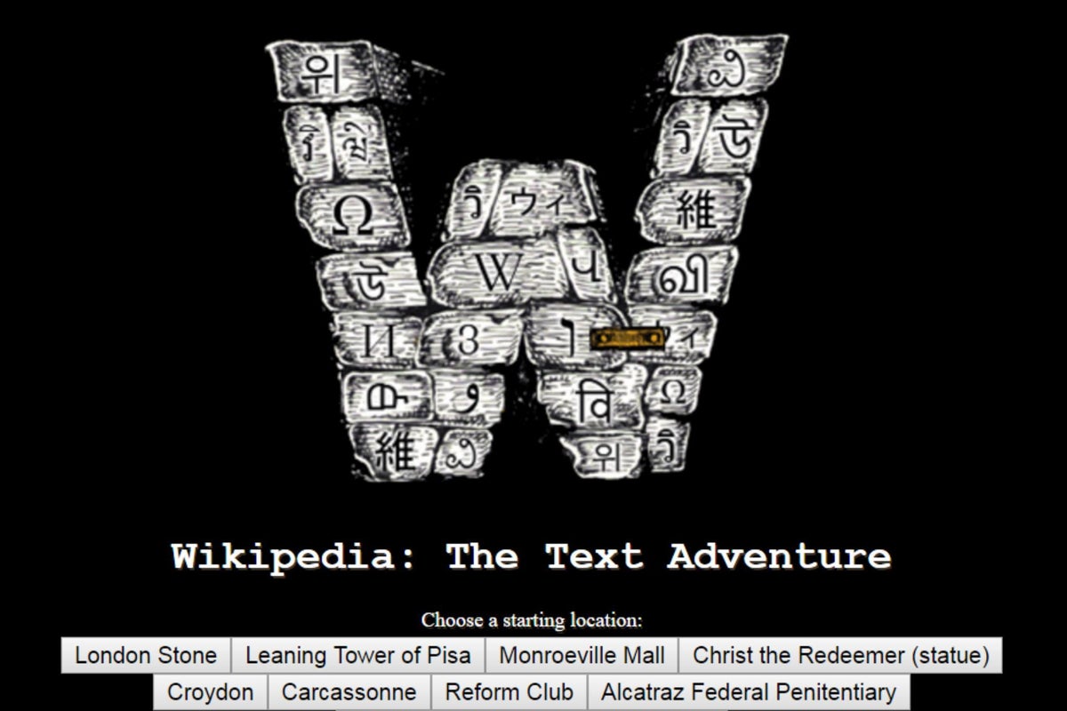 Wikipedia adventure game is a fun way to learn everything in the world ...
