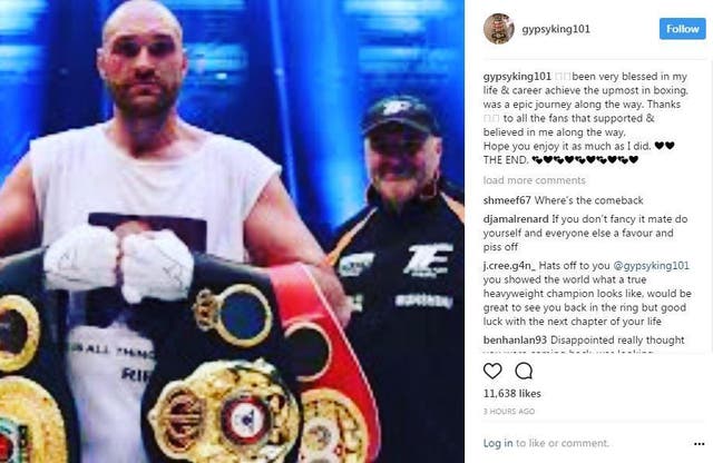 Tyson Fury appears to announce boxing retirement (again) in Instagram ...