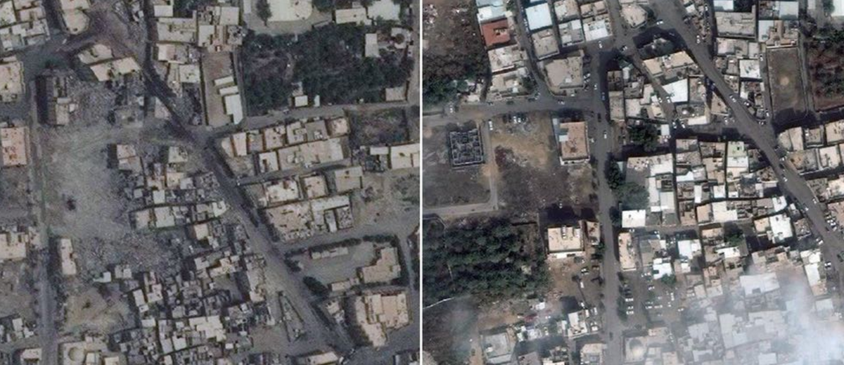 Satellite images show scale of devastation inside Saudi town under ...